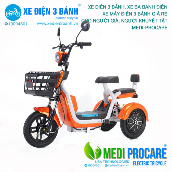 Xe điện 3 bánh, xe ba bánh điện mini, gấp gọn, 2 chỗ ngồi, giá rẻ cho ...